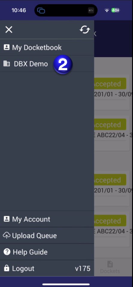 Create a new Docket in the Docketbook App